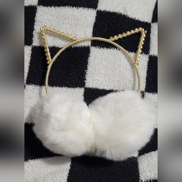 Accessories | Cat Kitty Fuzzy Sparkle Ear Muffs | Poshmark